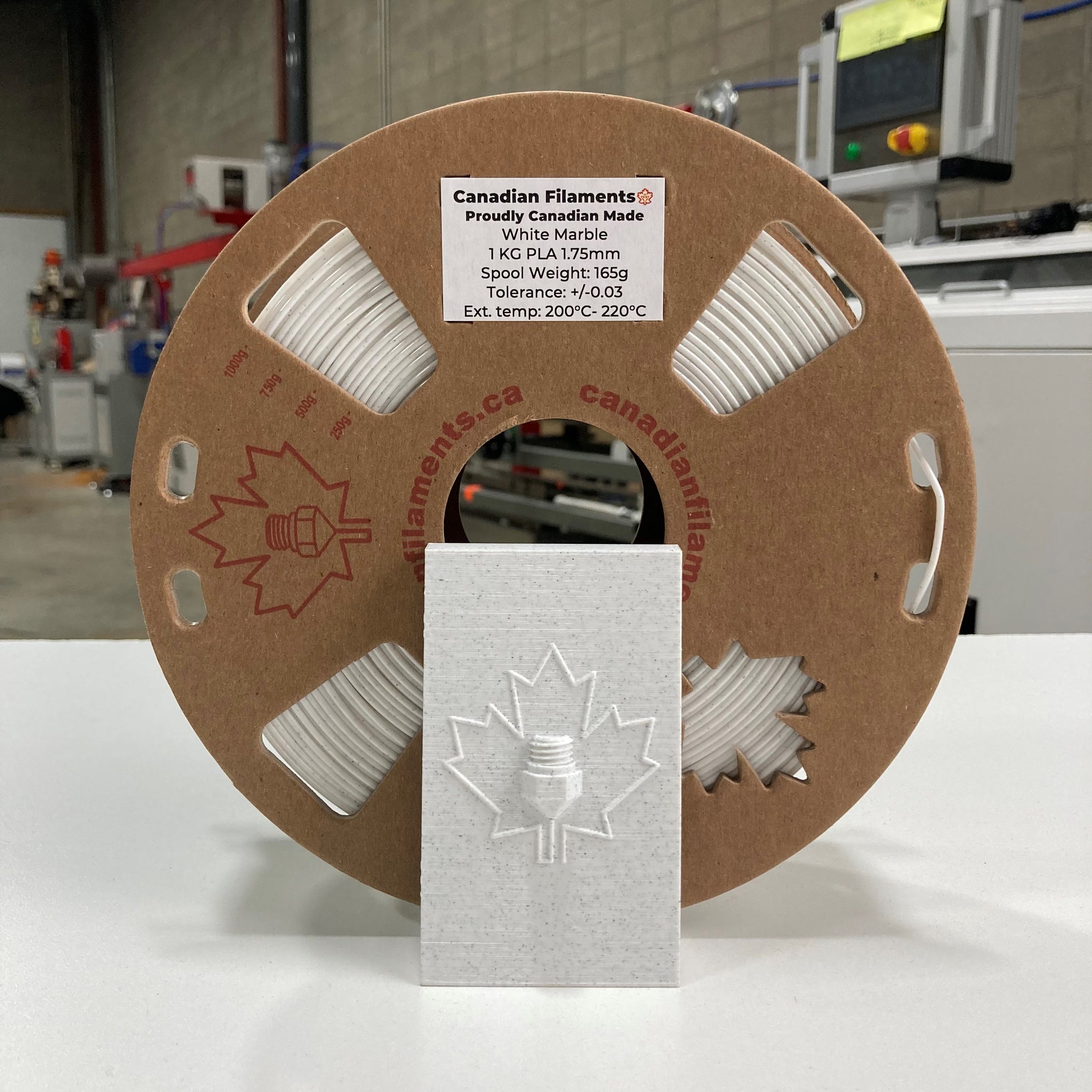 Canadian Filaments - White Marble PLA Filament