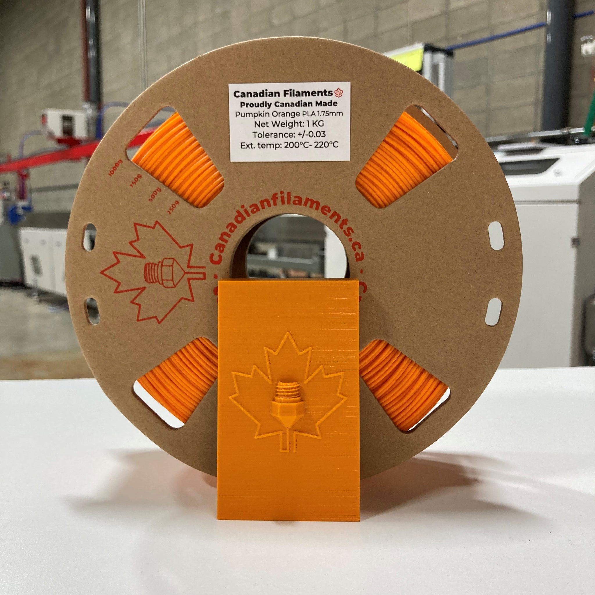 Premium Pumpkin Orange PLA 1.75mm Filament (1kg/roll)